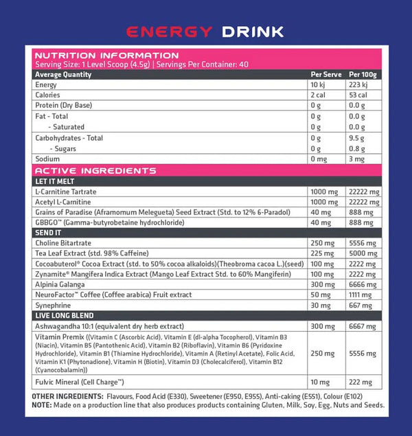 FAT BURNER - ENERGY DRINK - Alien Supps